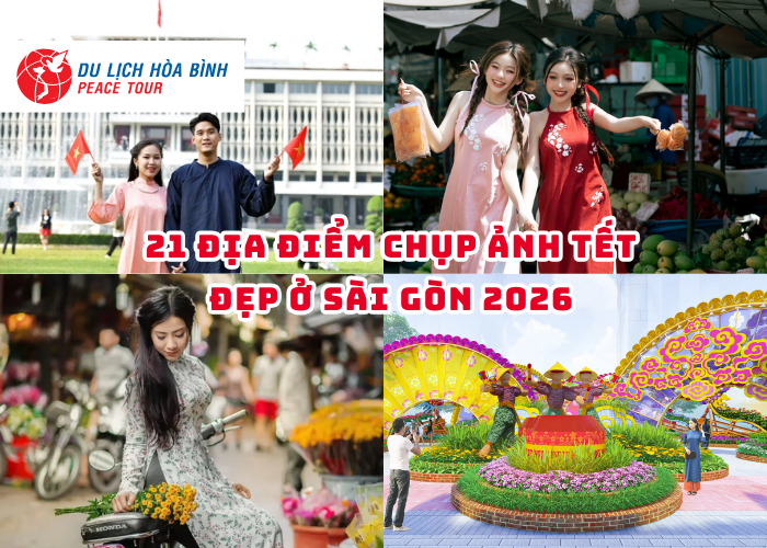 21 địa điểm chụp ảnh Tết áo dài đẹp ở Sài Gòn 2026